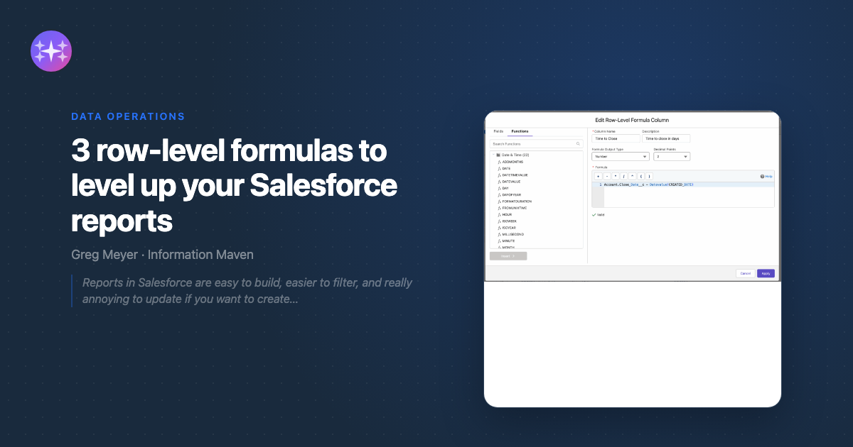 3 row-level formulas to level up your Salesforce reports - Information ...